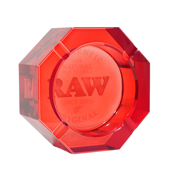 RAW Red Glass Ashtray